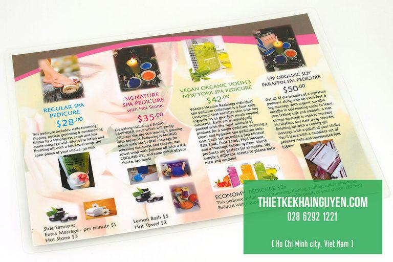 Menu ép plastic siêu dày, thực đơn ép nhựa plastic bền đẹp