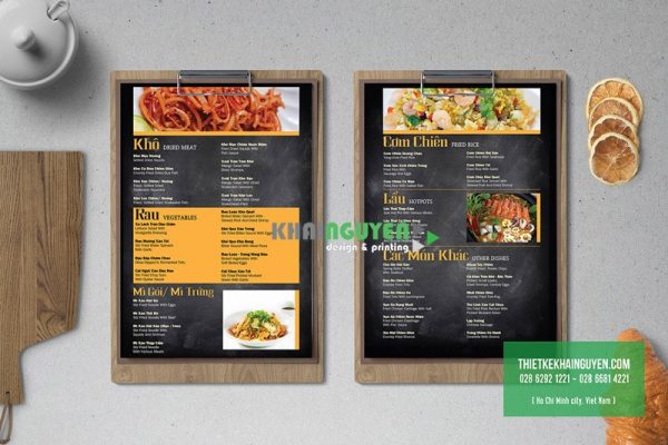 In menu quán ăn giá rẻ - thực đơn quán ăn rẻ đẹp tại TPHCM.