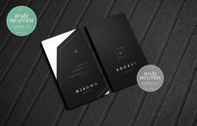 Thiết kế card visit dọc thanh lịch sang trọng