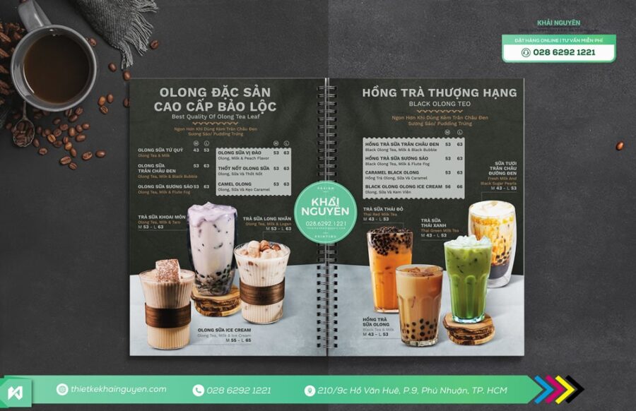 20 mẫu thiết kế menu cafe đẹp được đầu tư ý tưởng mới lạ